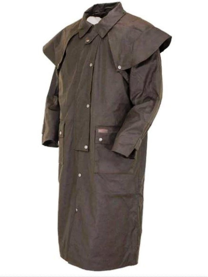 Outback Trading Low Rider Duster Oilskin Slicker Brown Black REG & BIG ...
