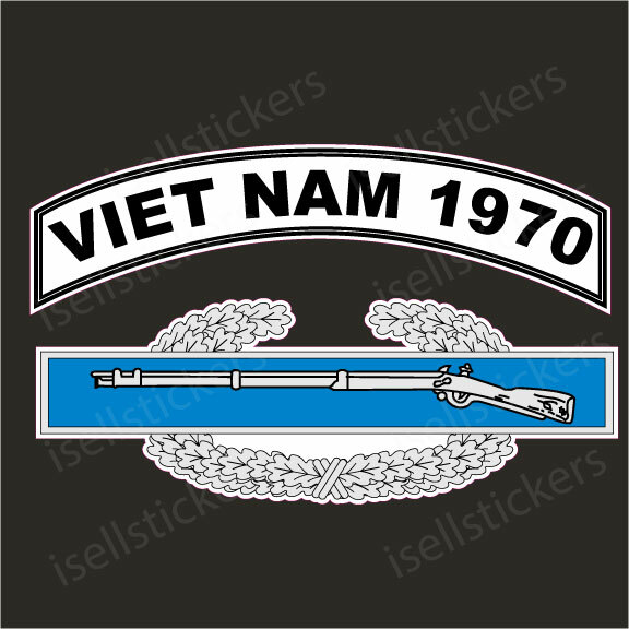AR-2171 Army Vietnam 1970 Combat Infantry Badge CIB Car Sticker Window ...