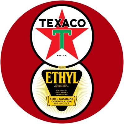 Texaco Gasoline with Ethyl NEW Sign 28" Dia. Round AMERICAN STEEL | eBay