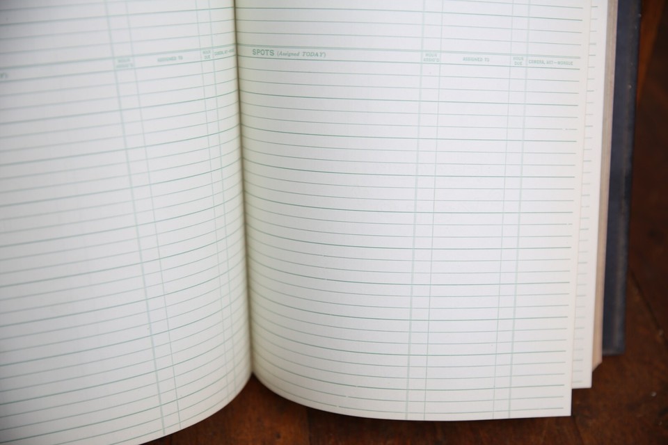 Vintage 1943 Newspaper Assignment Book Antique Ledger Record book ...