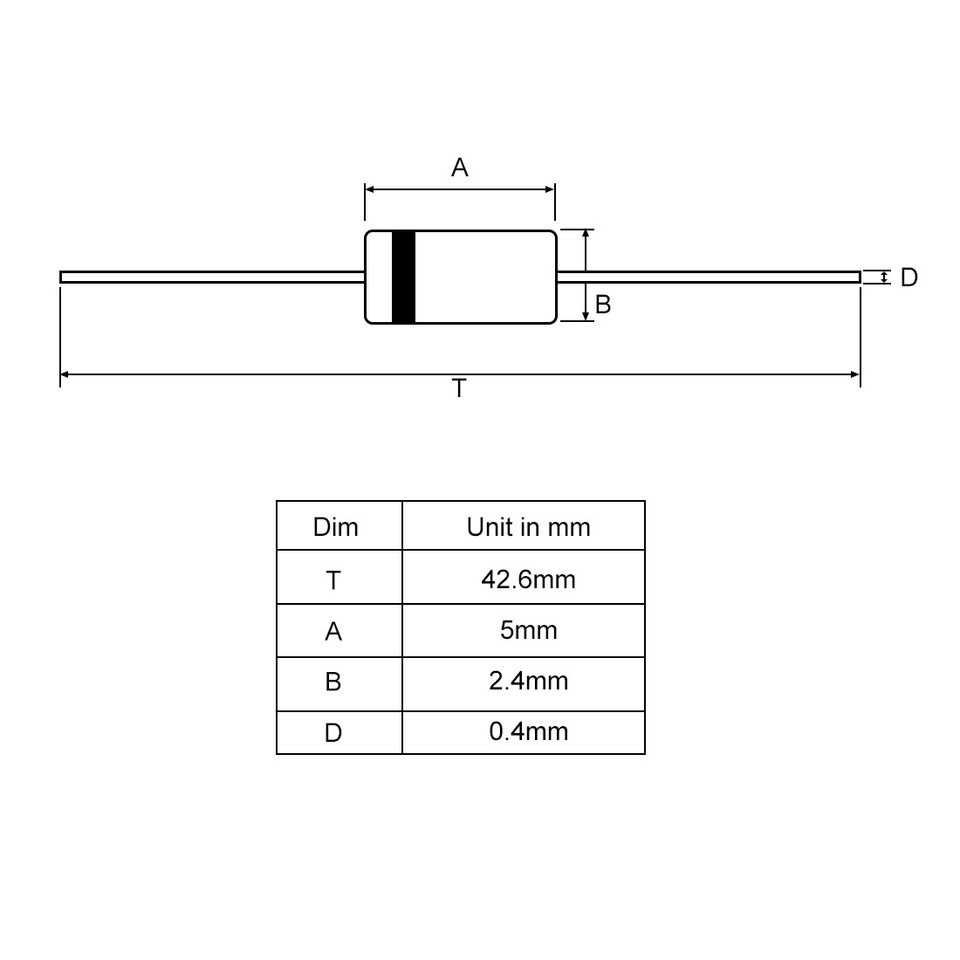 1N4001 Rectifier Diode 1A 50V Electronic Silicon Diodes Black 40pcs | eBay