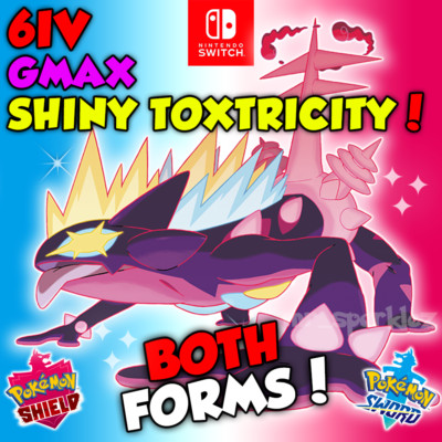 SHINY 6IV GMAX TOXTRICITY AMPED & LOW KEY [2 PACK] Pokemon Sword Shield ...