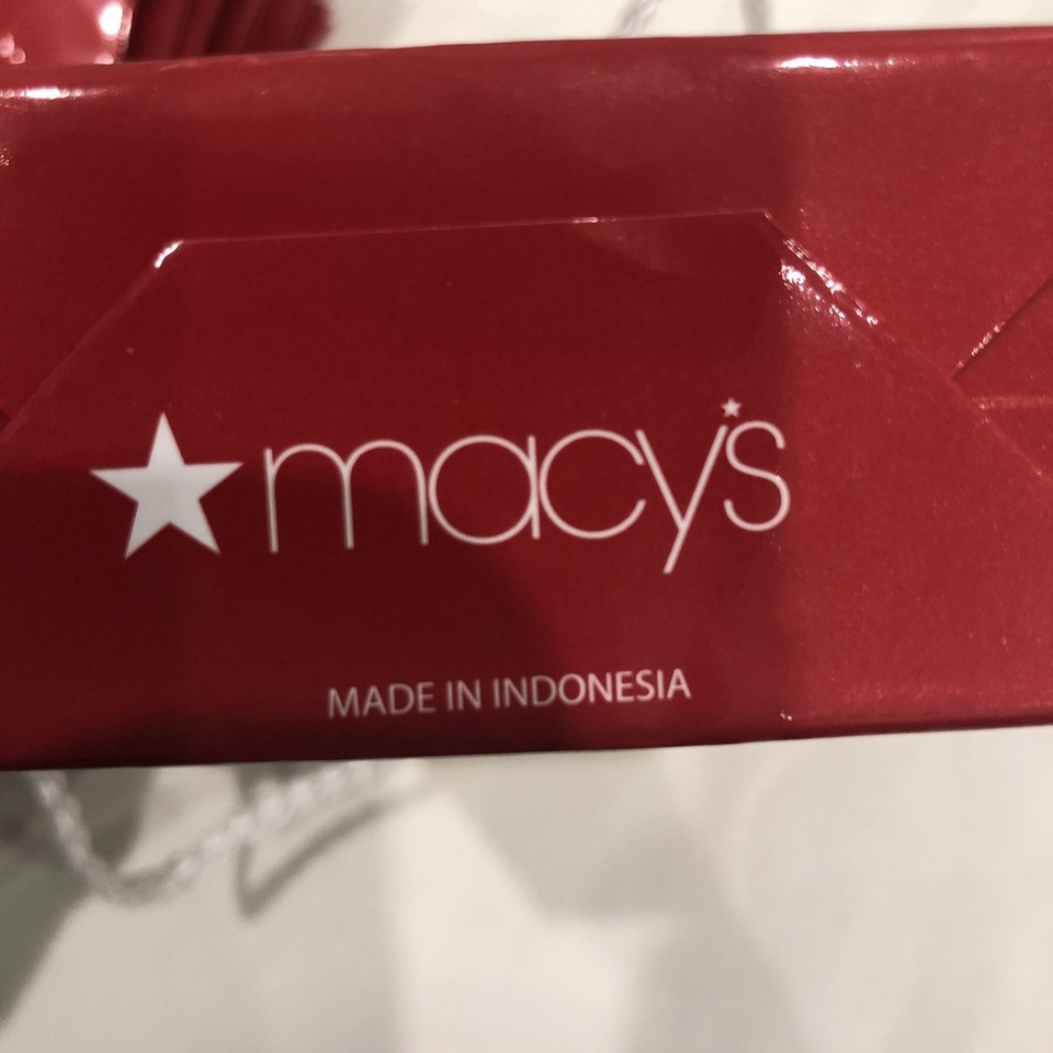 14 X Macys Mini Glossy Red Gift Bags Handles Paper Gift Wrap with ...
