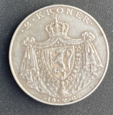 Norway 1906 2 Kroner Silver Coin Details | eBay