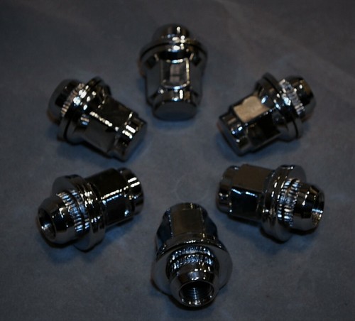 6 Chrome M12x1.25 Lug Nuts for Nis. 2009-18,Infiniti 2007-18 40224 ...