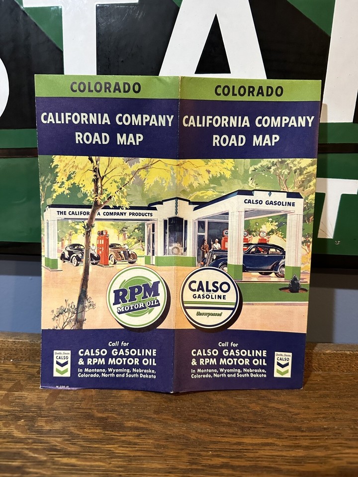 1941 Standard Oil Of California CALSO Road Map: Colorado NOS | eBay