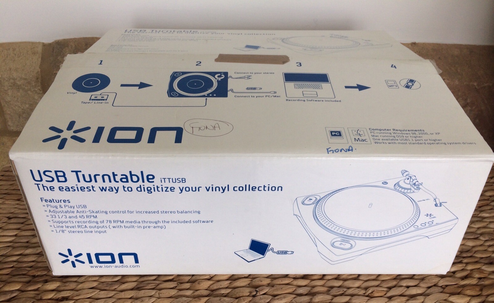 USB Digital Conversion Turntable iTTUSB Vinyl Digitizer By Ion New In ...