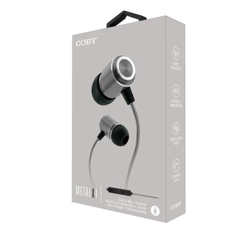 Coby Metal X1 with Built-In Mic + Remote, Silver | eBay
