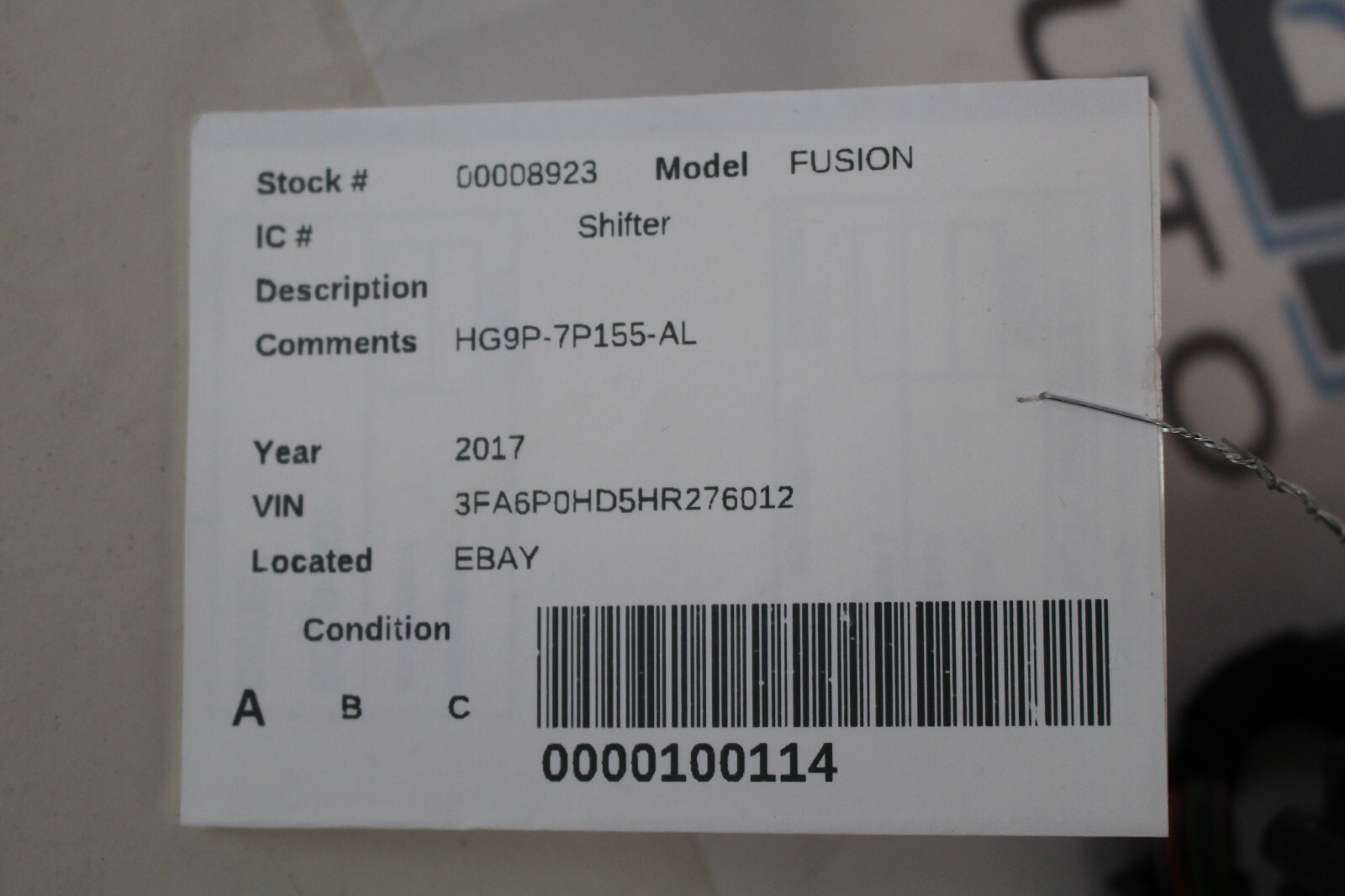 2017-20 Ford Fusion Shift Knob Gear Selector Module OEM for sale online | eBay