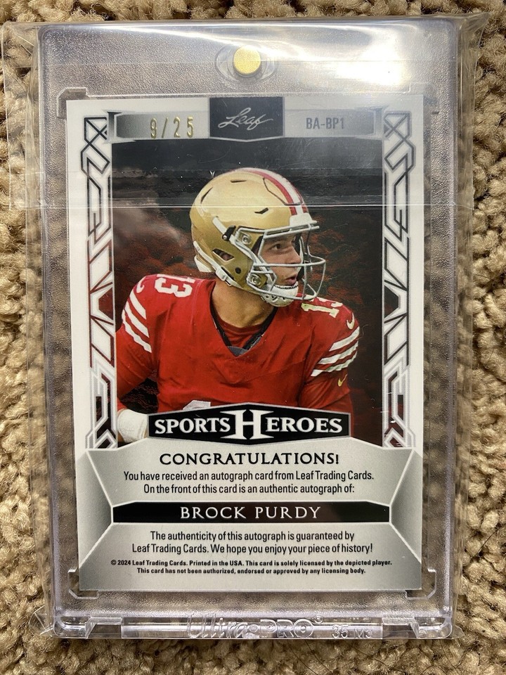 2014 Leaf Sports Heros Brock Purdy Auto #9/25 | eBay