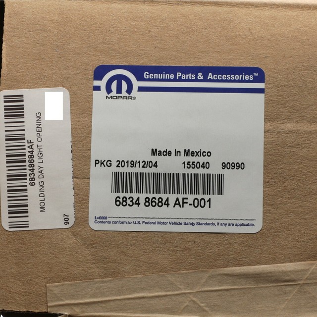 Roof Molding Rear Mopar 68348684AF fits 2019 Ram 1500 for sale online ...