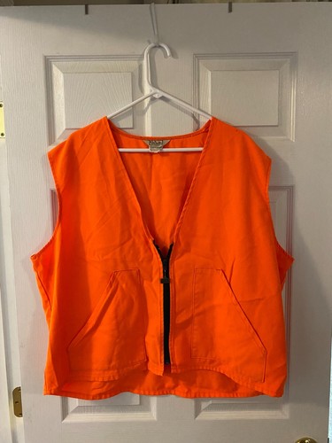 Walls Vest Mens Sz XL Safety Orange Made In U.S.A. Size XL 46-48 Chest ...