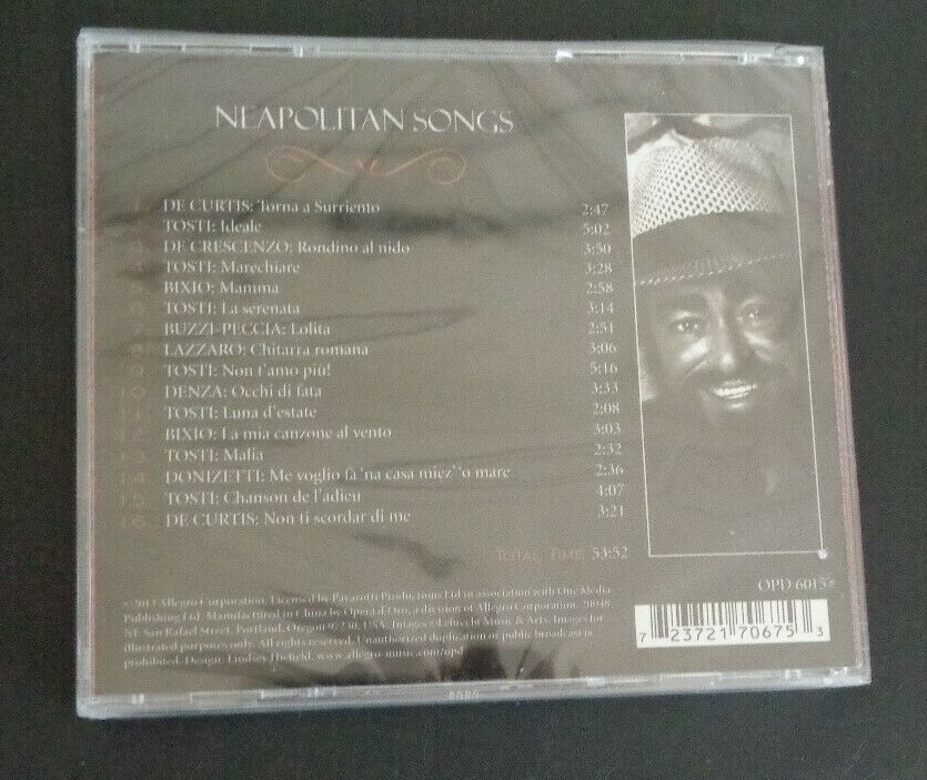 Neapolitan Songs [Opera d'Oro] (CD, Apr-2013) Classical Music NEW Free ...