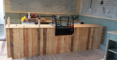 Handcrafted Counter Rustic Industrial Bar Cafe Office Coffee Shop ...