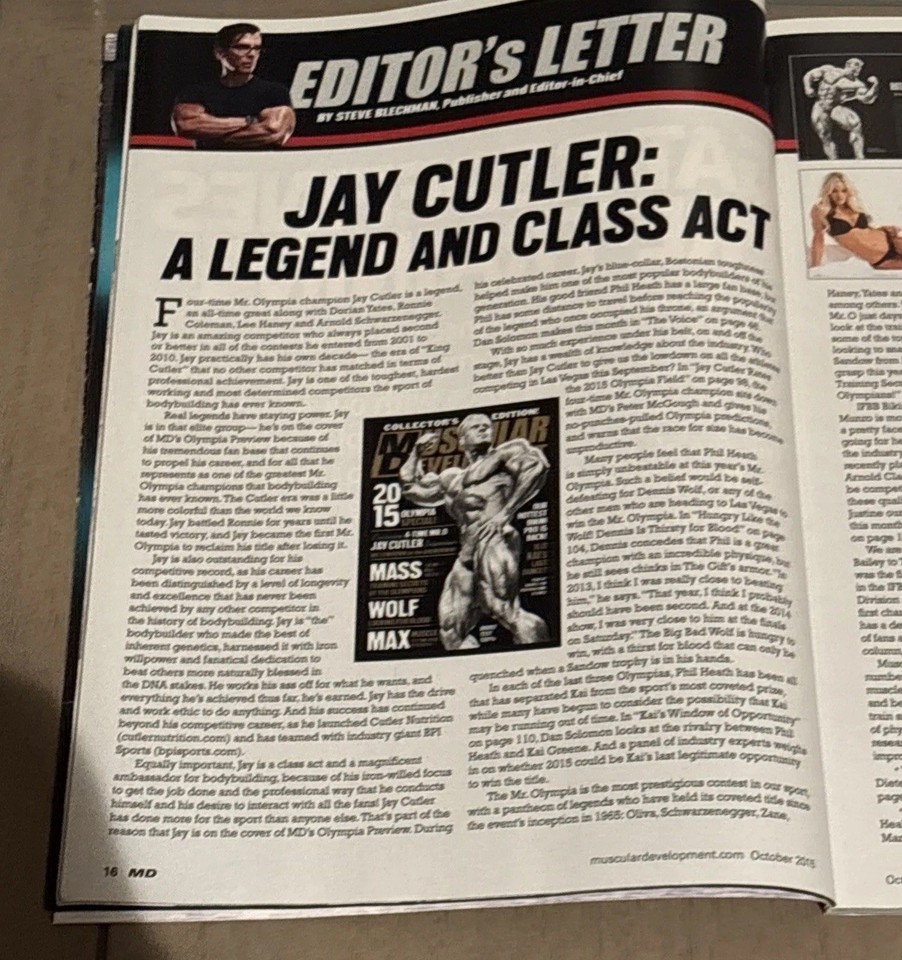 Jay Cutler Mr. Olympia - Muscular Development Bodybuilding Magazine ...