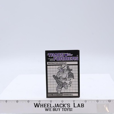 Bombshell Action Figure Instruction Manual Booklet 1985 Hasbro G1 ...