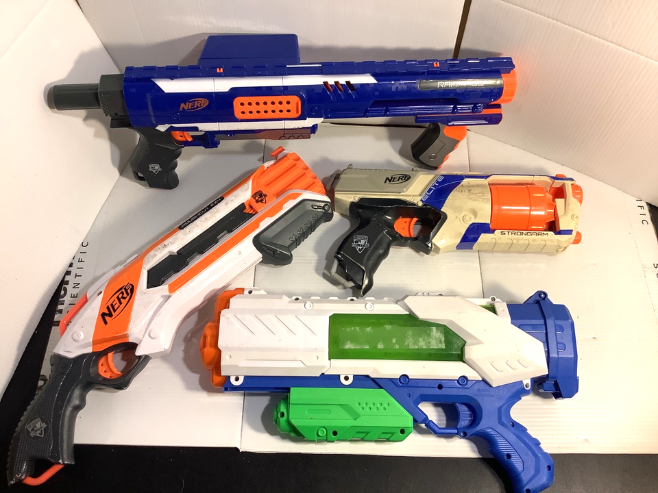 Nerf Gun Lot: N-Strike Elite Rampage Roughcut 2x4 Strongarm Super ...