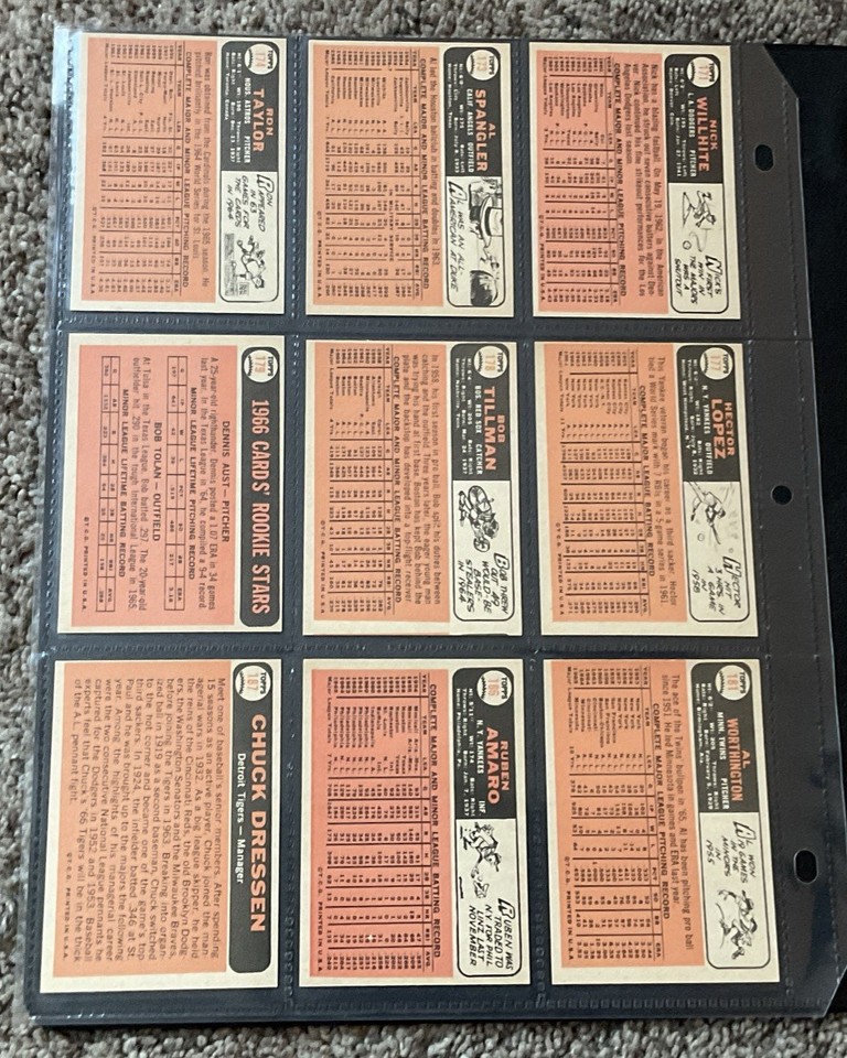 1966 TOPPS HIGH NUMBER LOT Of 54 Different VINTAGE NM-M LOT 2 | eBay