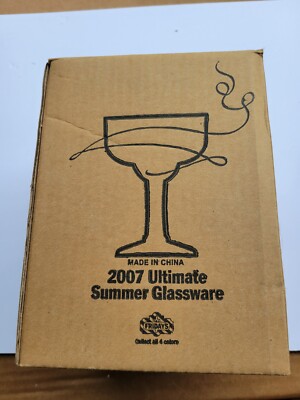 TGI Fridays- Margarita Glass- Ultimate Summer Glassware 2007 Red | eBay