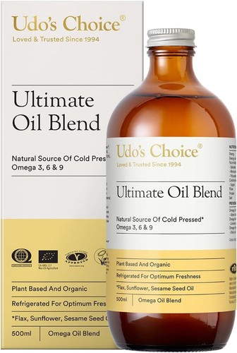 Udo's Choice Ultimate Oil Blend 500ml Natural Source of Vegan Omega 3 ...