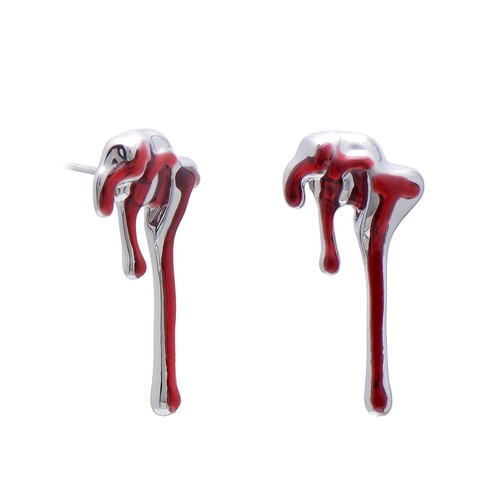 Dripping Blood Earrings Studs Bloody Horror Costume Dress Up for ...