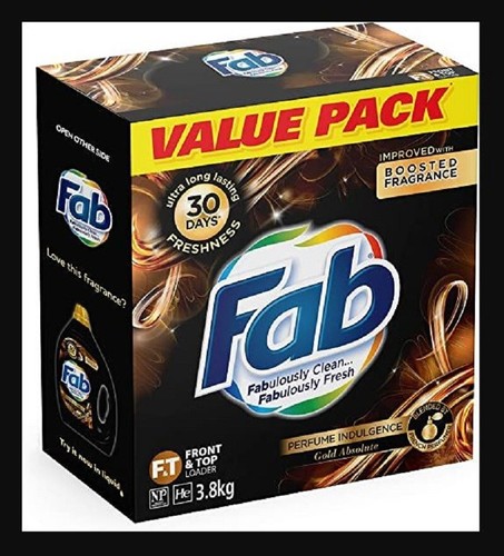 Fab Perfume Indulgence Gold Absolute Laundry Powder Detergent, 3.8 KG ...