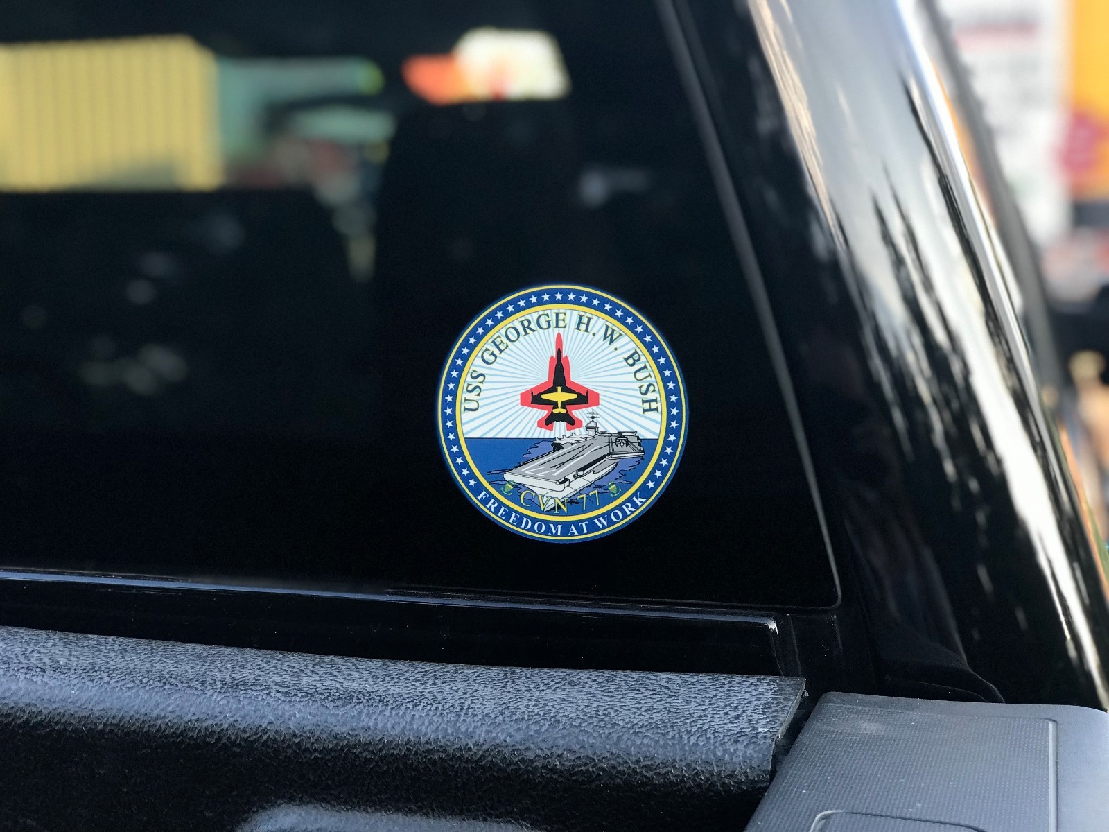 USS George H. W. Bush Bumpersticker, CVN 77 Bumper Sticker Decal, Navy ...