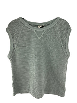 Universal Thread Sage Green Textured Crop Sleeveless Tank Top Size ...