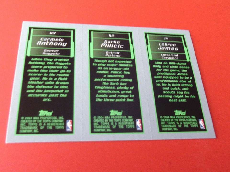 2004 JAMES/MILICIC/ANTHONY ROOKIES TOPPS #111/12/13 NM / MINT OR BETTER ...