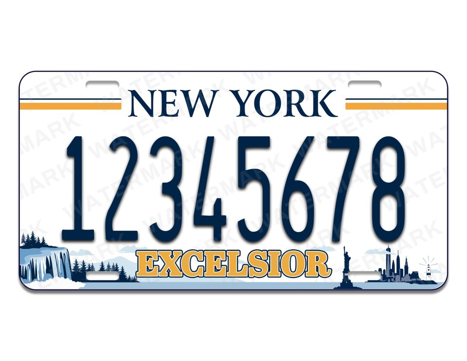 "New York Excelsior Personalized License Plate ""Any Text"" Customized ...