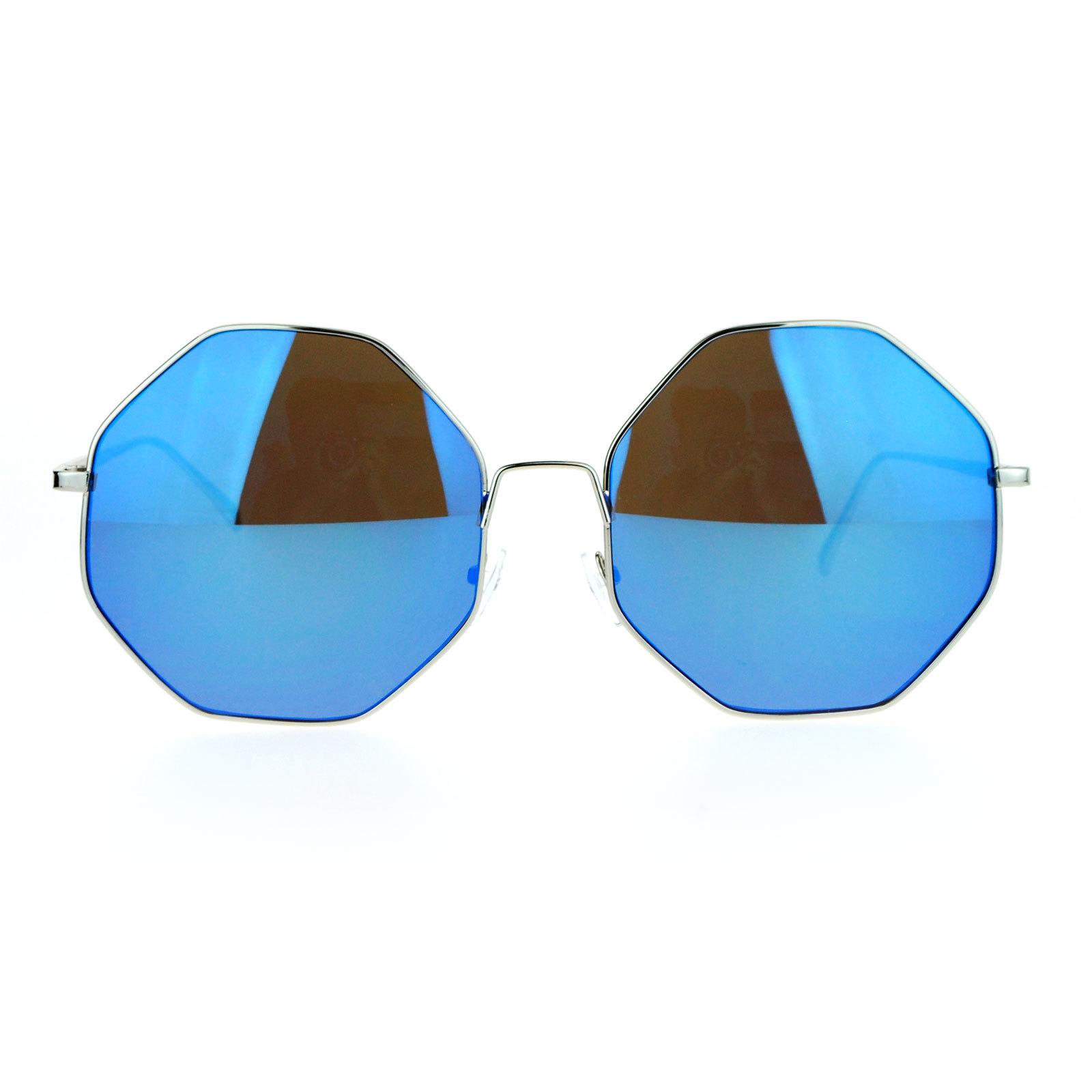 Women's New Fashion Sunglasses Octagon Shape Metal Frame Mirror Lens | eBay