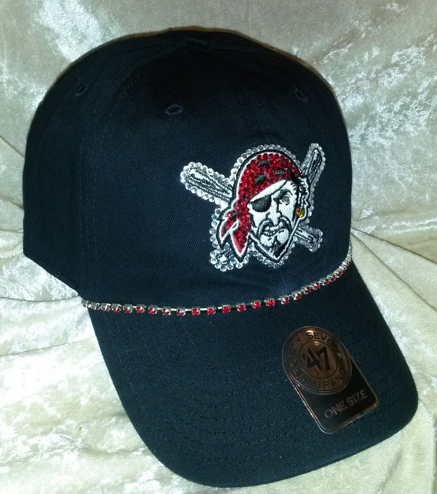Pittsburgh Pirates Women's 47 Brand Pirate Rhinestone MLB Baseball Cap ...