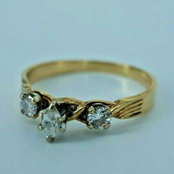 Vintage 14k Gold Diamond Engagement Ring | eBay
