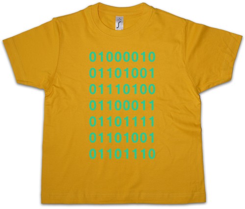 BINARY CODE Kids Boys T-Shirt Big binär Silicon Bang Valley 01 Alphabet ...