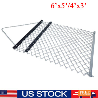 Drag Harrow ATV Lawn Rake 4 x 3 ft / 6 × 5 ft Chain Field Drag US Stock ...