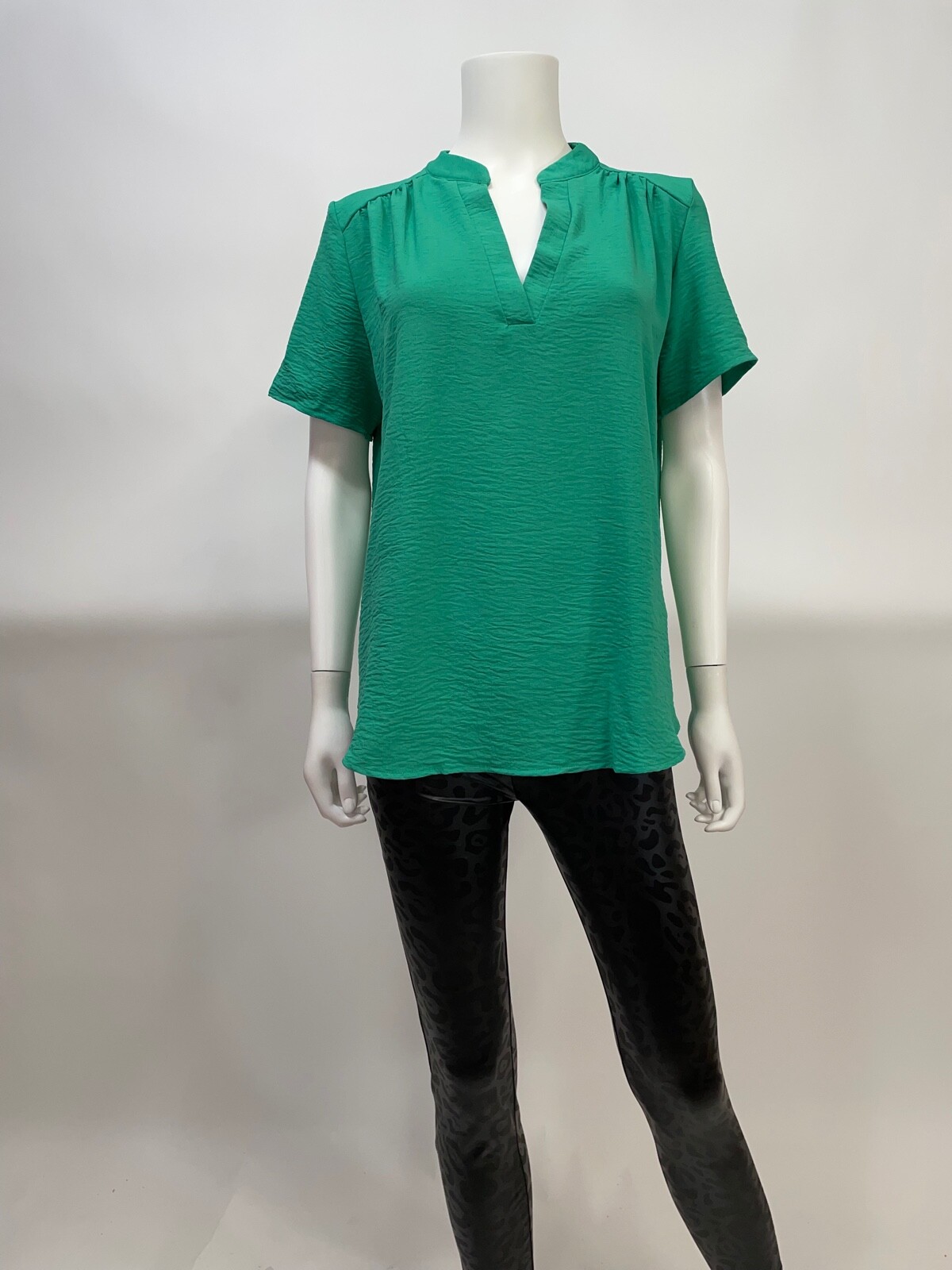 Entro Kelly Green Short Sleeve Tunic Top | eBay