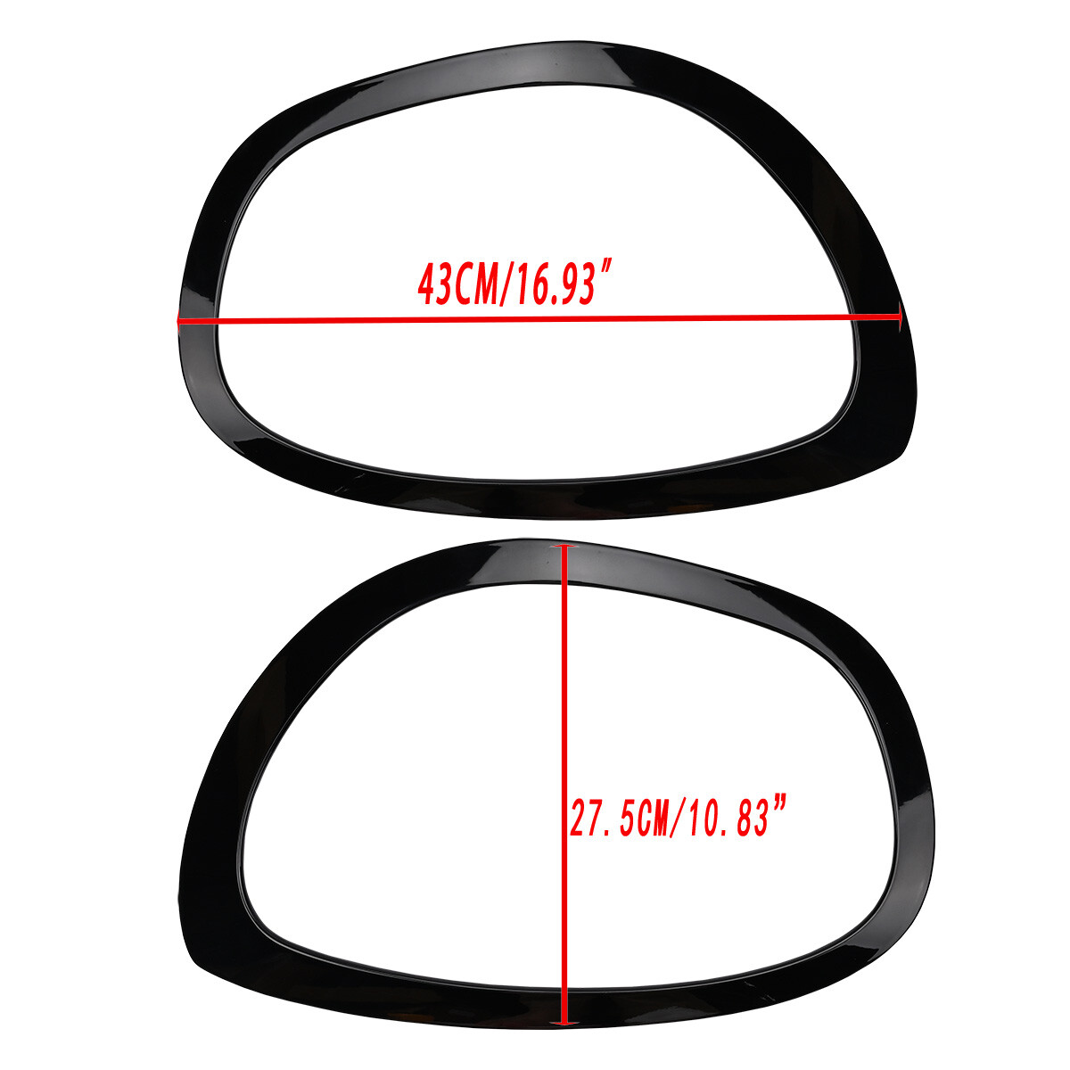 Headlight Bezel Rings Trim Gloss Black For Mini Cooper Countryman F60 ...