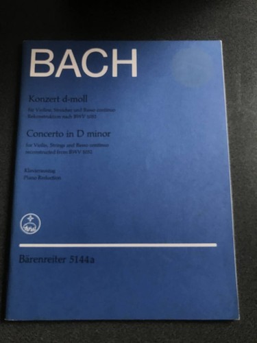 Violin & Piano Score/Harpsichord Concerto BWV 1052 [Behrenreiter] with ...