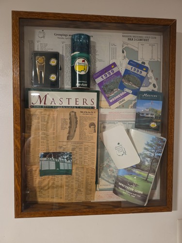 1999 Masters Tournament Memorabilia Shadow Box – Augusta National ...