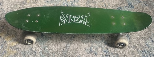 Vintage 1970s BANZAI Aluminum Green SkateBoard Deck Retro | eBay