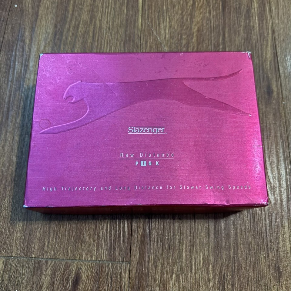 NEW 12 SLAZENGER GOLF BALLS RAW DISTANCE PINK HIGH TRAJECTORY SLOW ...