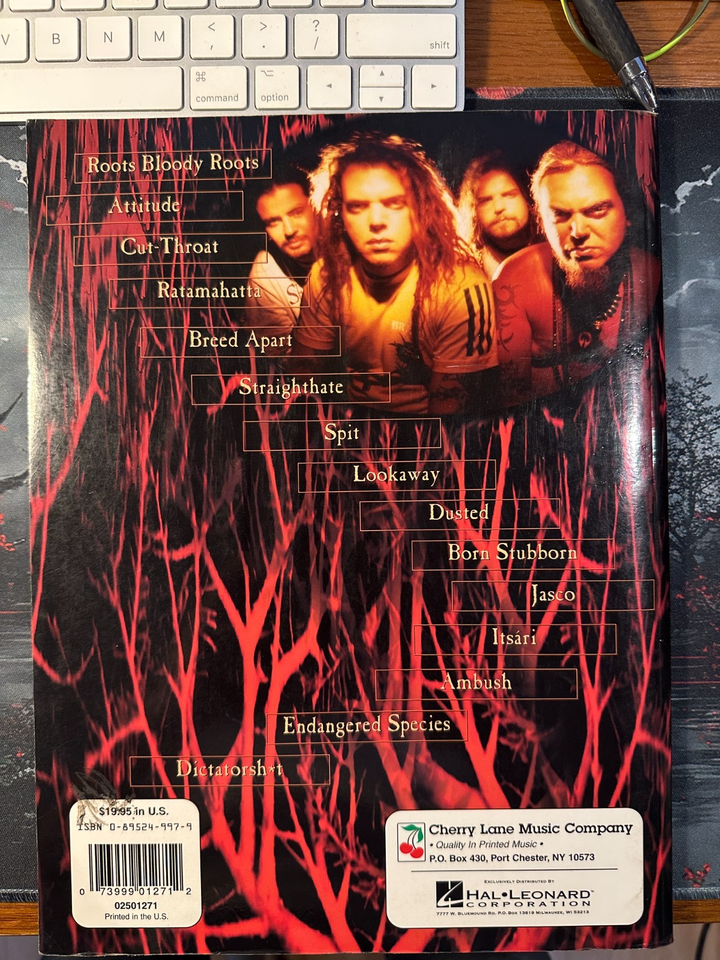 SEPULTURA Original Cherry Lane Music Roots Guitar TAB Music Book NM | eBay