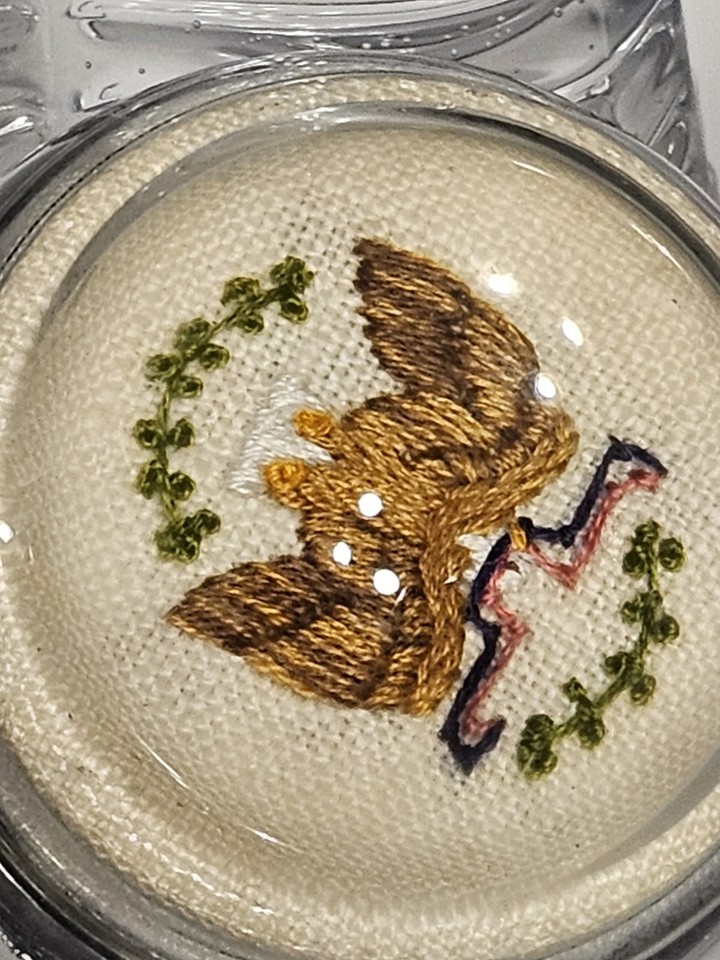 Vintage Acrylic American Eagle Paperweight Kit Patriotic Needlepoint ...