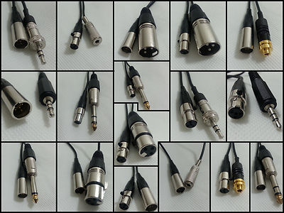 Mini xlr 4pin cable sennheiser 3.5mm 1/4" plug male socket microphone ...