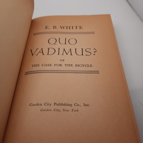 1946 Quo Vadimus Case for Bicycle By E.B. White Hardcover DJ Mylar Garden City | eBay