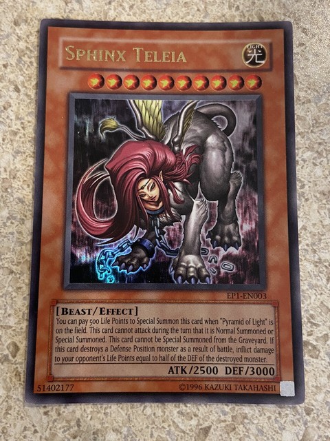 Yu-Gi-Oh! TCG Sphinx Teleia Yu-Gi-Oh! The Movie Promo Exclusive Pack ...