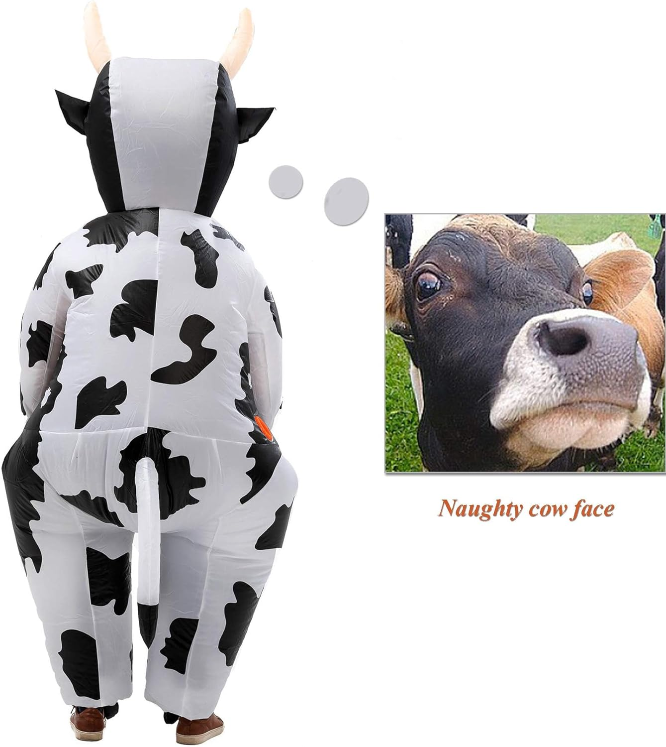 Inflatable Costume Adult Cows Costume Fancy Dress Birthday Party Gift ...