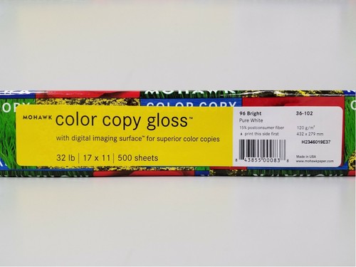 MOHAWK Color Copy Gloss 11x17 Paper; Case contains 4 reams (500 sheets ...