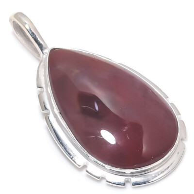 Red Mookaite Gemstone Silver Plated Handmade Pendant Jewelry 2" | eBay