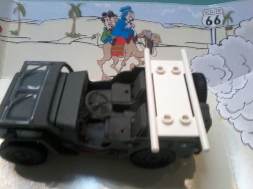 MODIFIED GATE MODELS JEEP in Military green with stretcher added 1:32 ...